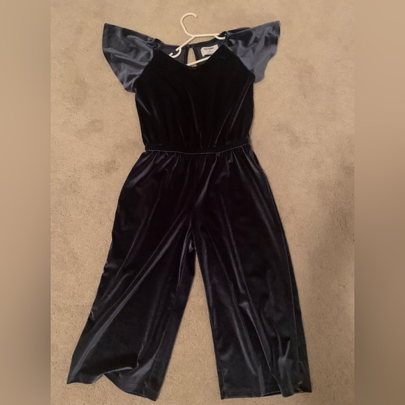 Old Navy | Dresses | Old Navy Blue Velvet Romperjumpsuit | Poshmark